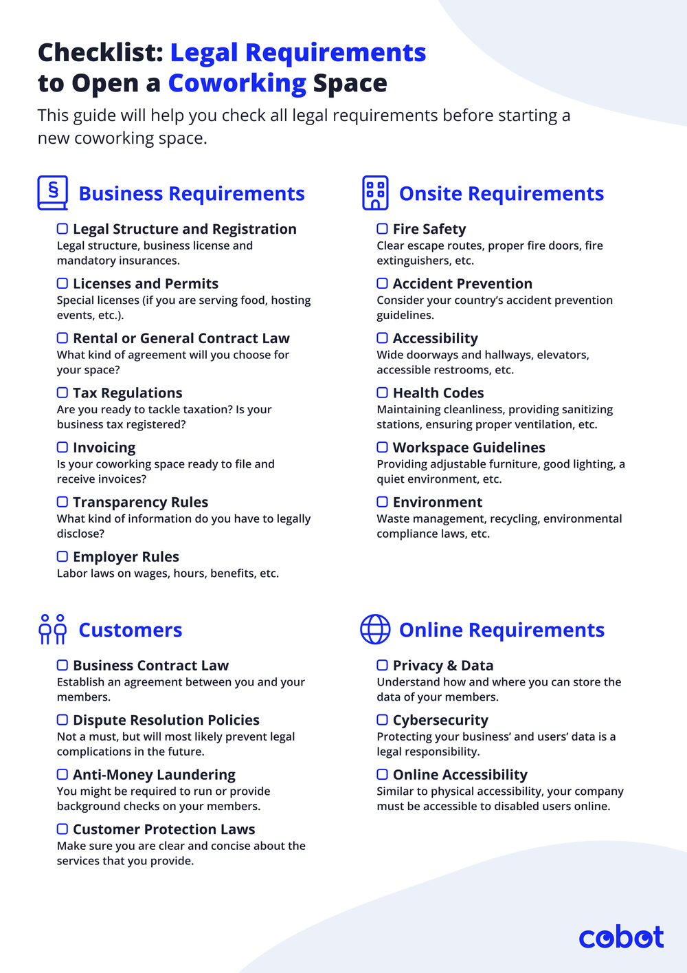 Legal Requirements to Open a Coworking Space (1-Page Checklist)